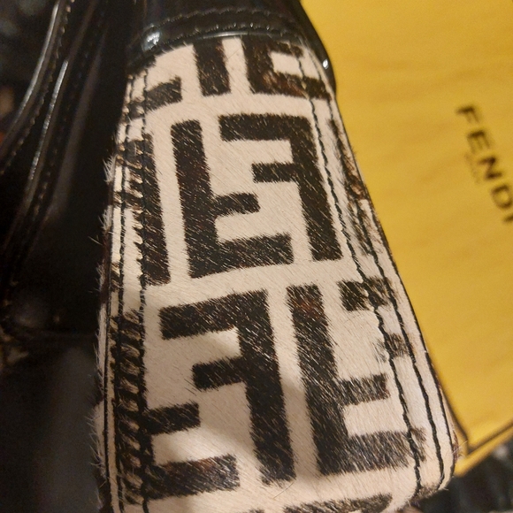 Fendi | Bags | Rare Fendi B Baguette Bag With Patent Leather | Poshmark